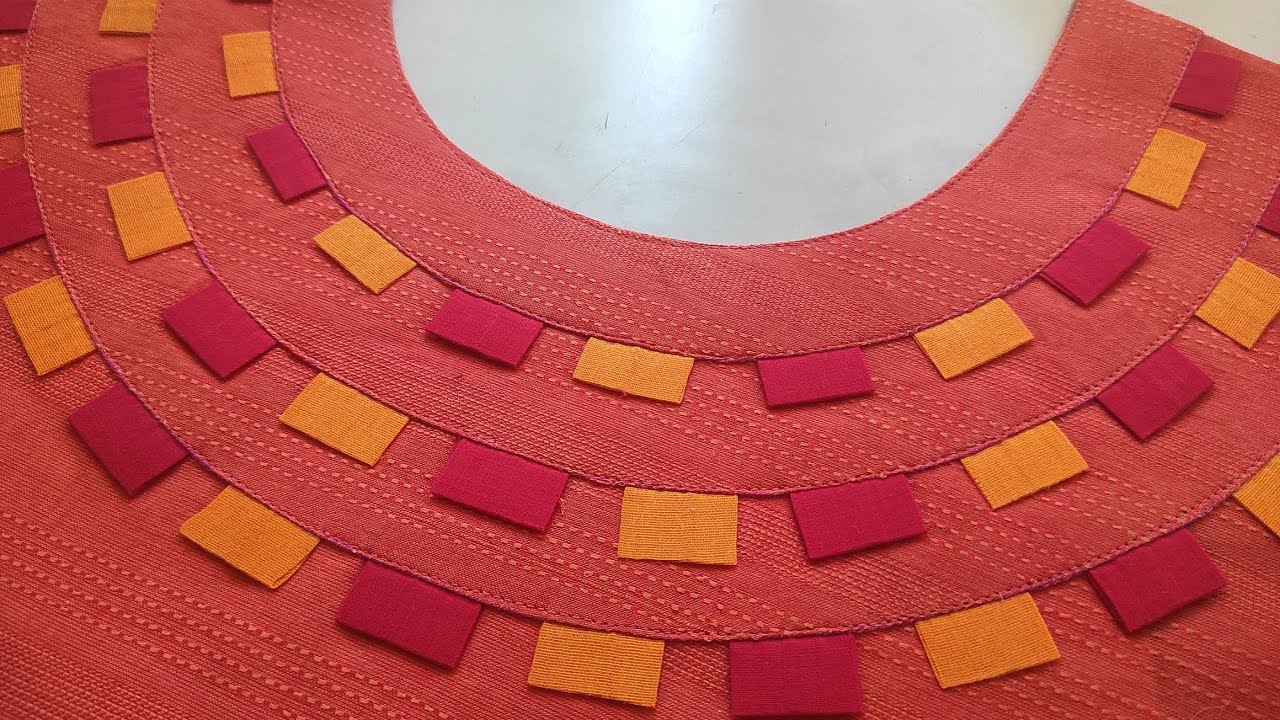 Simple Neck Design For Kurthis Cutting And Stitching Tutorial - YouTube