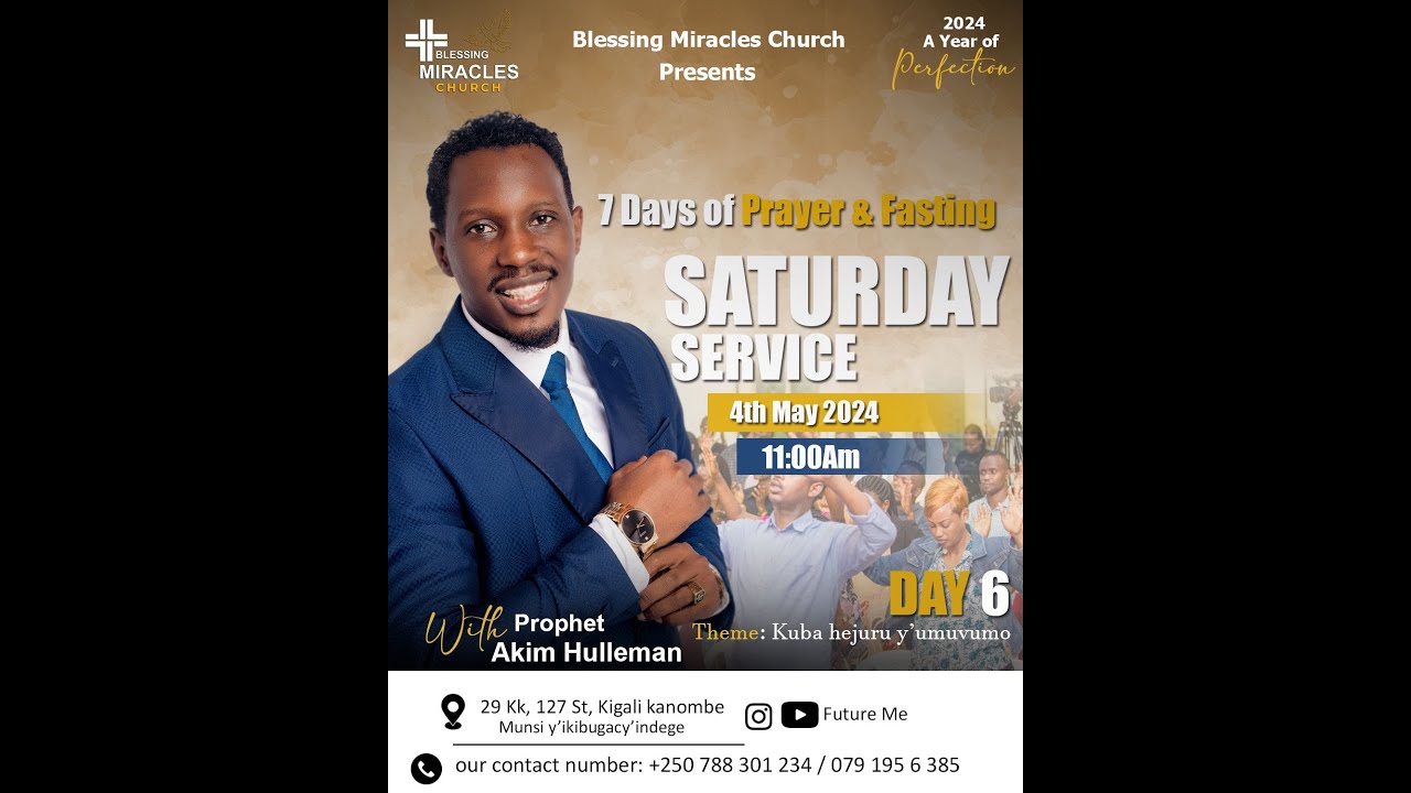 6 DAYS PRAYER & FASTING// KUBA HEJURU Y'UMUVUMO W'UMURYANGO// Pastor ...