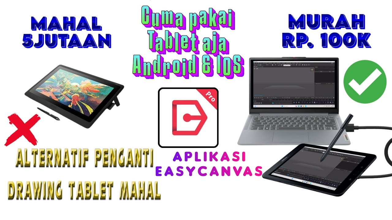 APLIKASI murah alternatif Drawing Tablet Mahal (EasyCanvas) - YouTube