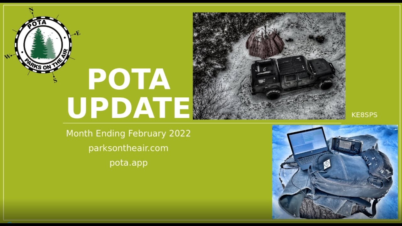 Ham Radio: Parks on the air (POTA) Monthly update Feb 2022 - YouTube
