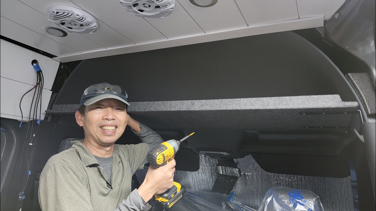 How to build an overhead storage ( Headline) for Sprinter Van - YouTube