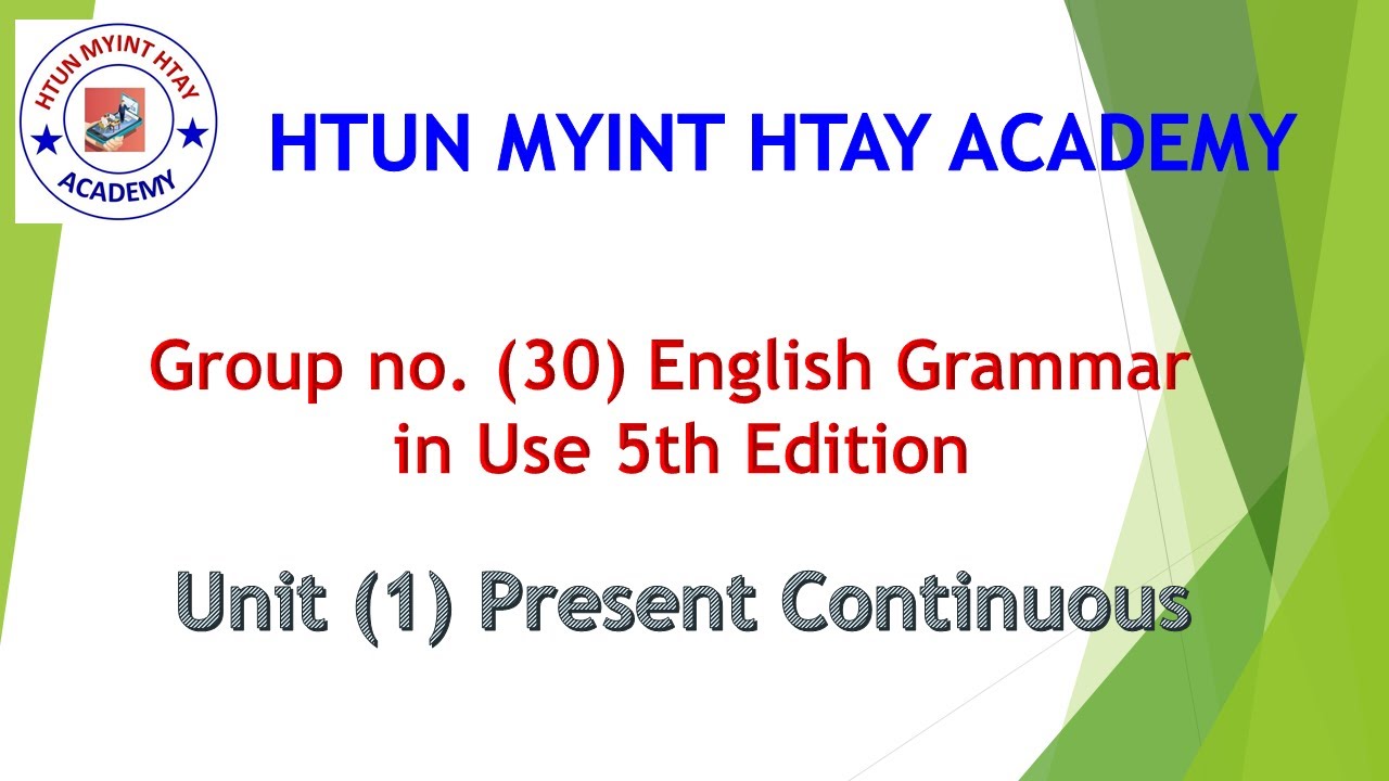 Unit 1 Present Continuous - YouTube