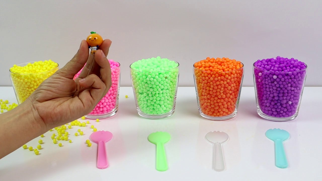 Learn Colors With Coloring Plastic Pellets | Fun Edu Toys - YouTube