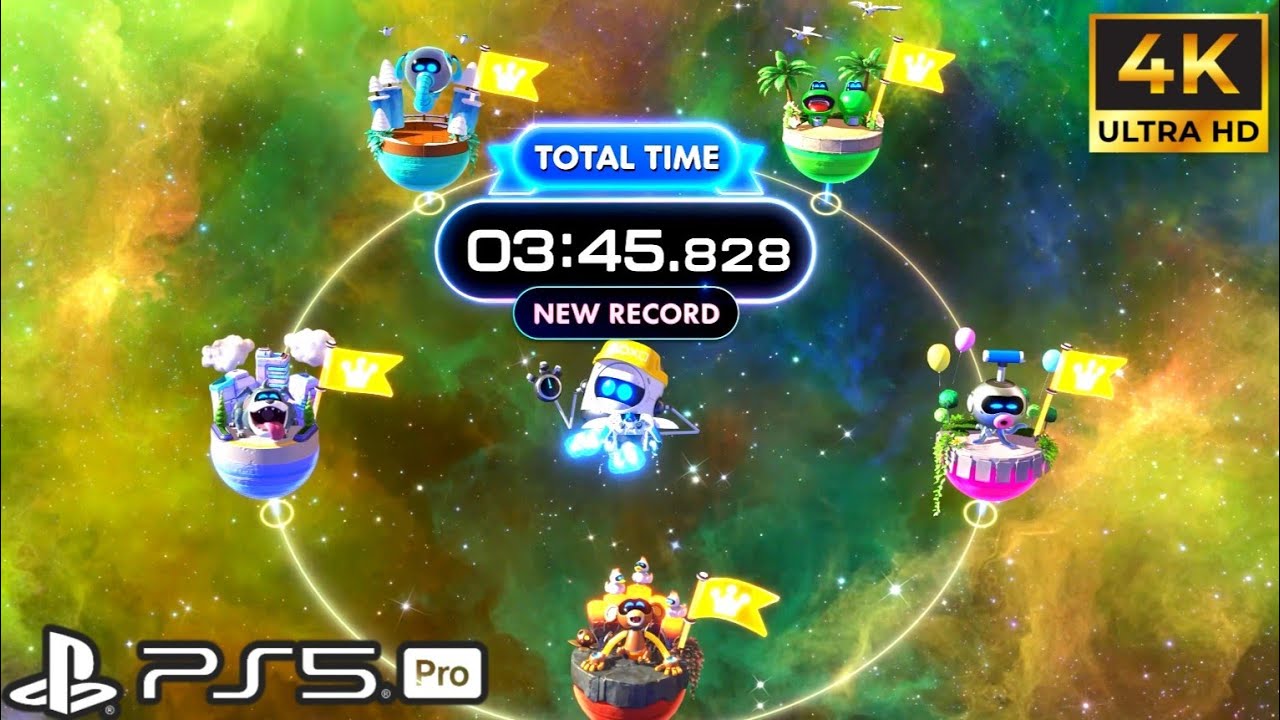 ASTRO BOT - Stellar Speedway Galaxy 100% Walkthrough (DLC) | PS5 PRO 4k ...