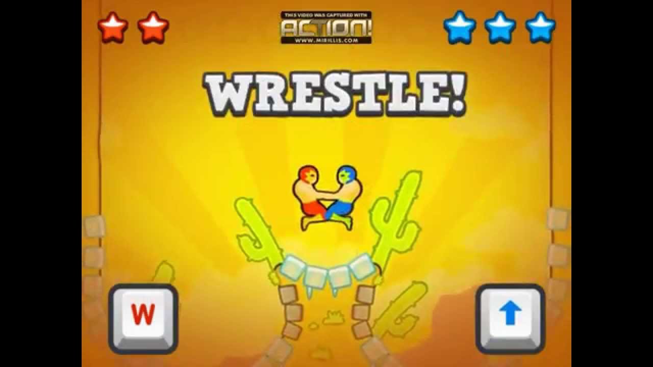 wrestle jump обзор игры на двоих - YouTube