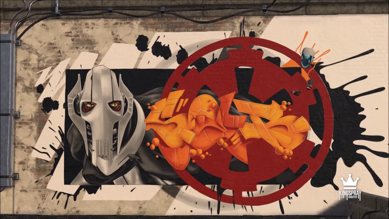 Kingspray Graffiti - Rooftop SEB StarWars piece - YouTube