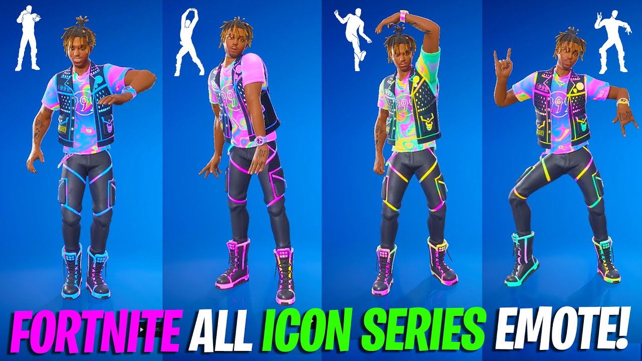 ALL FORTNITE ICON SERIES DANCES & EMOTES! ( Juice WRLD ) - YouTube