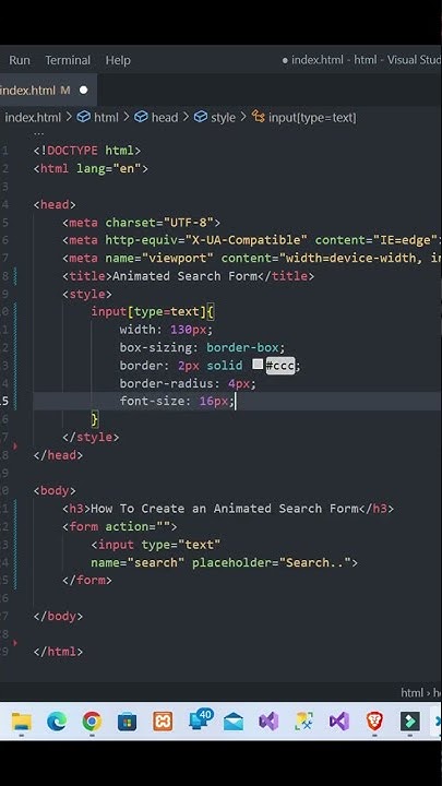 How To Create an Animated Search Form #html #css #create #animation #search #form #shorts - YouTube