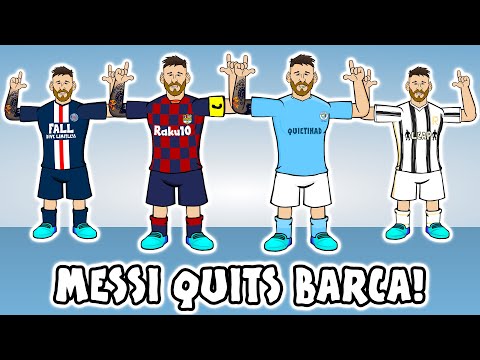 😲MESSI QUITS BARCA!😲 Man City? PSG? Man Utd? Juventus? (Transfer Request Song)