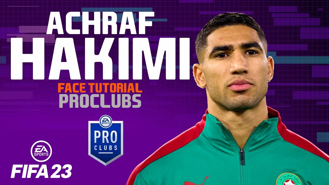 Achraf Hakimi face FIFA 23 Pro Clubs Face Creation look alike Morocco ...