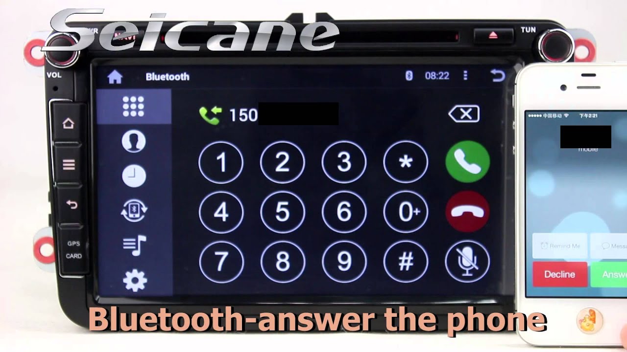 Seicane-Android 5.1 2008-2011 VW Scirocco Passat CC Jetta car radio ...