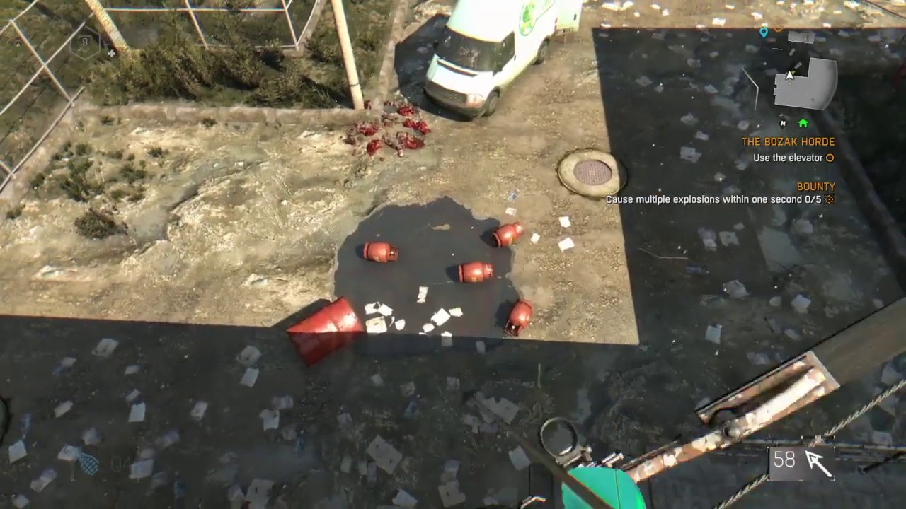 Dying Light bounty 5 explosions in 2 seconds - YouTube