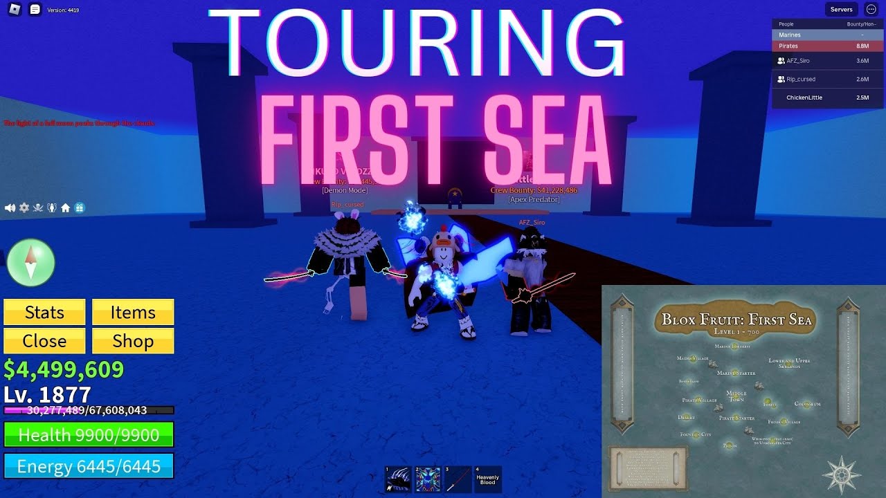 TOURING PULAU FIRST SEA - Blox Fruit Gameplay - YouTube