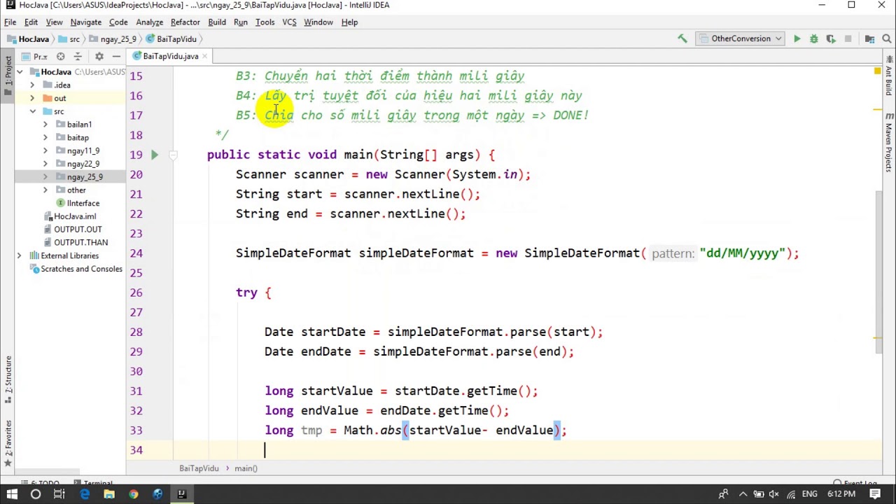 Java - Xác định số ngày giữa hai thời điểm cho trước trong Java. - YouTube