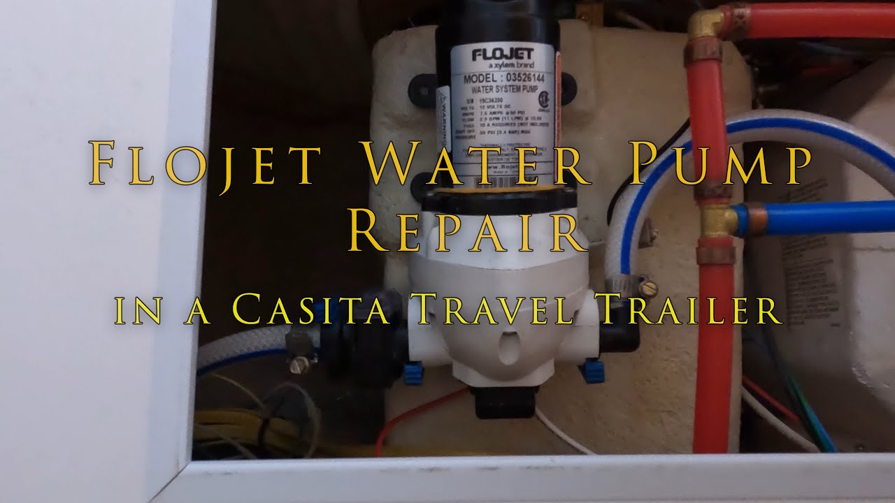 Flojet Water Pump Repair in Casita Travel Trailer - YouTube