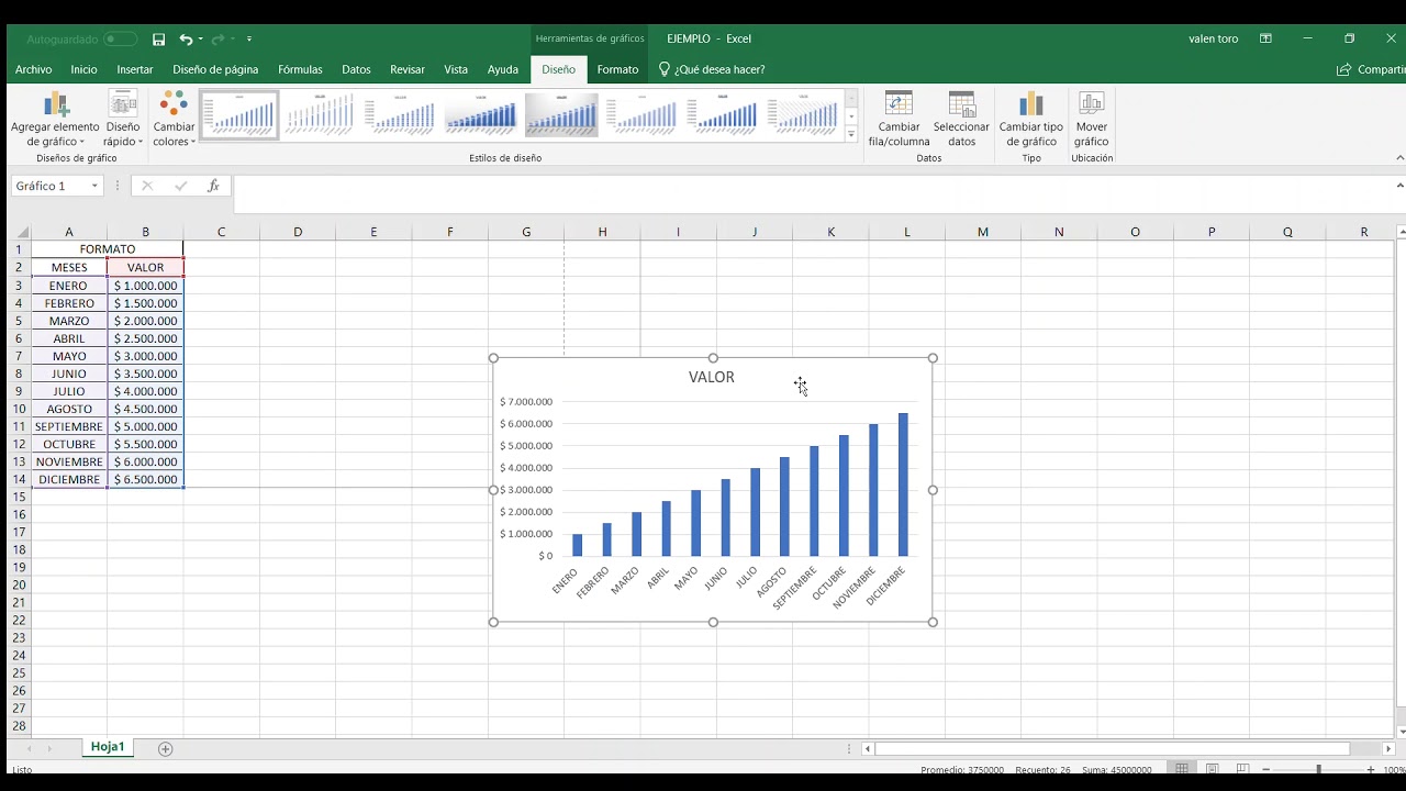 Como Insertar Un Gráfico En Excel Youtube
