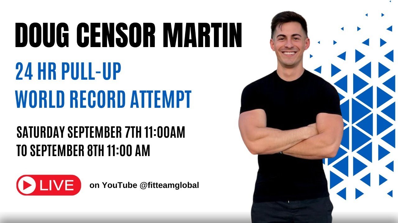 Doug Censor Martin | 24 hr Pull-up World Record Attempt | Part 1 - YouTube