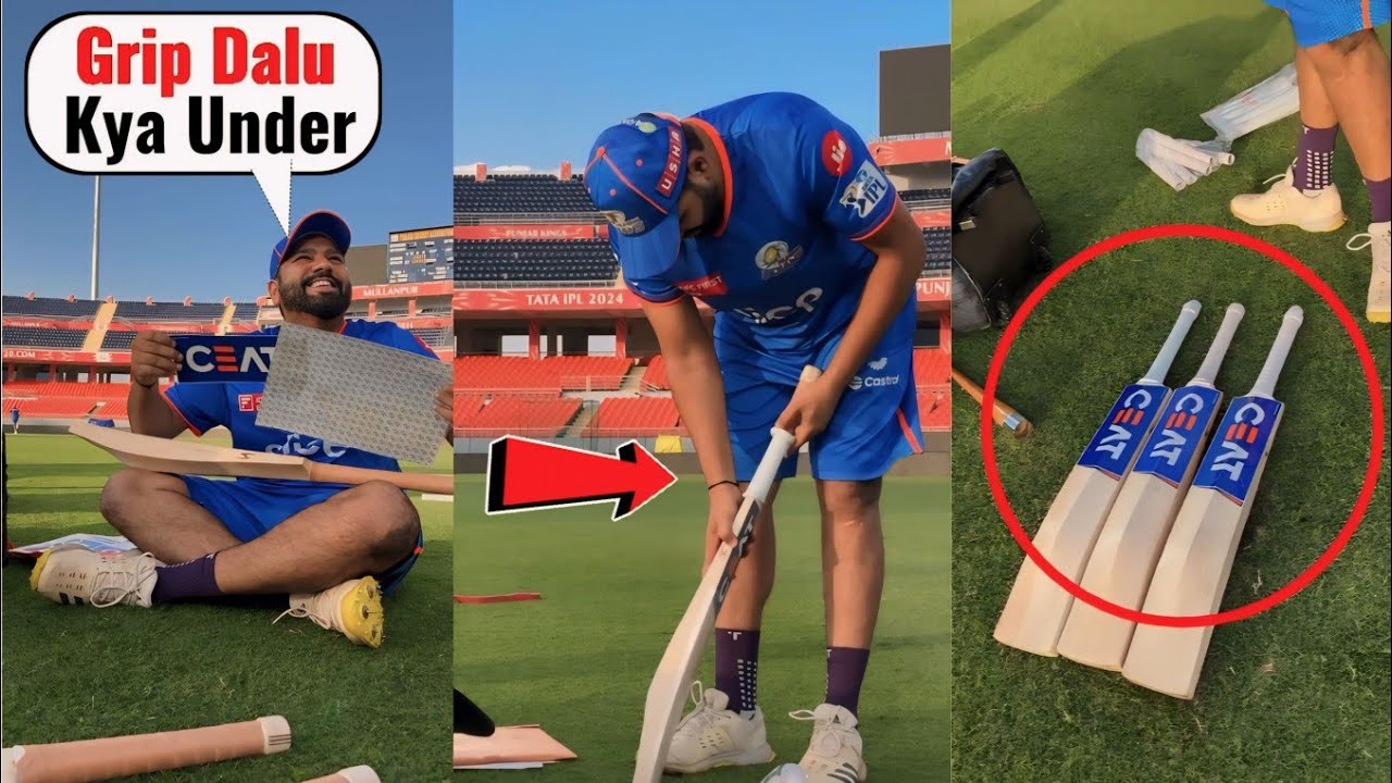 Rohit Sharma Applying Sticker And Grip On His Bats And Making Fun Of ...