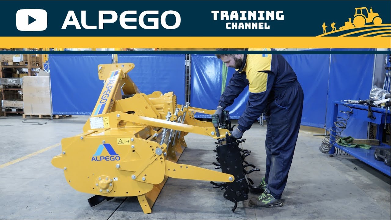 Roller | Cardan assembly | Oil check on rotary tiller ALPEGO FG - YouTube