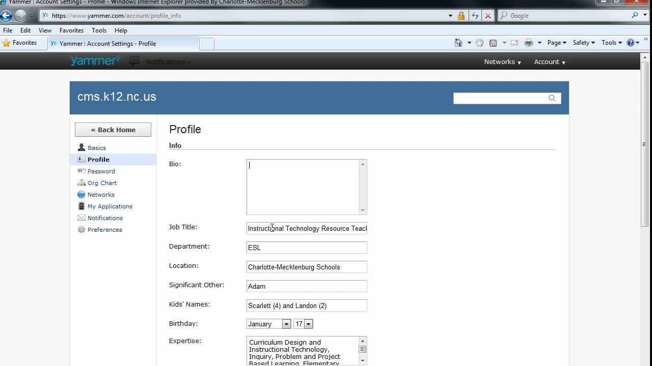 Yammer Profile - YouTube