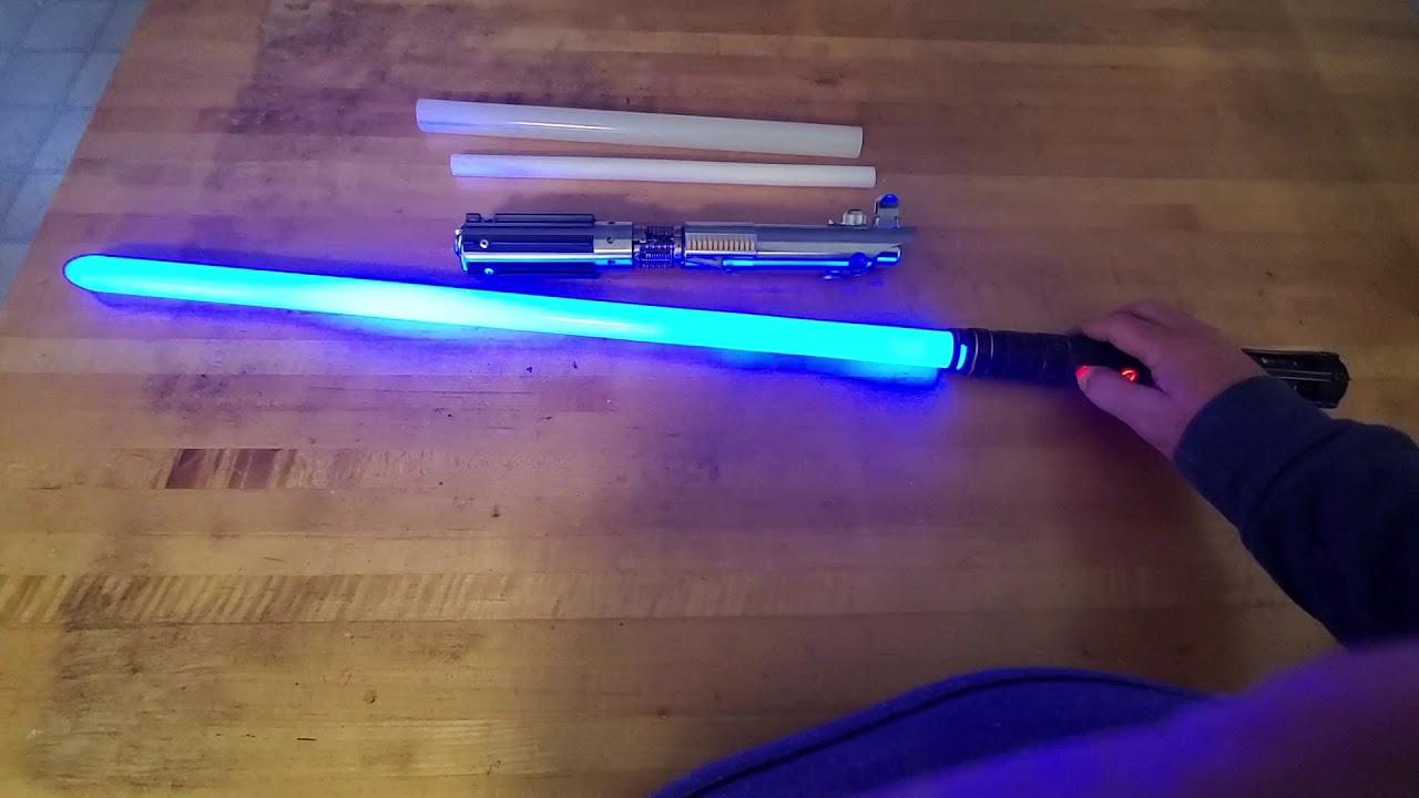 Jedi Melissa Neopixel Blade for TRA charity build. - YouTube