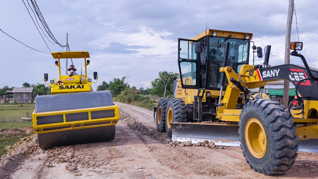 Excellent Techniques Road Foundation Amazing Motor Grader Roller And ...