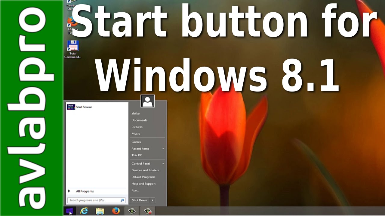 Start button for Windows 8.1 - YouTube