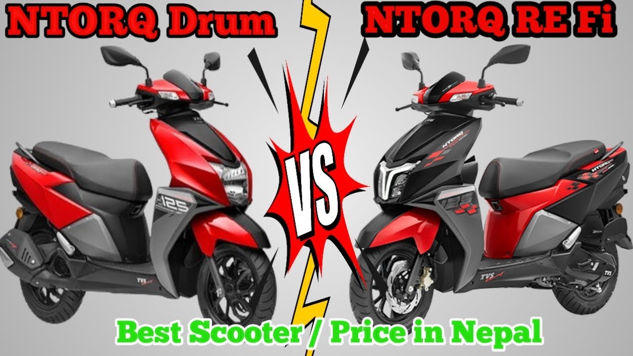 🆕 UPDATES 2024 | NTORQ Drum Vs NTORQ RE Fi | Review😱 | Mileage| Top ...