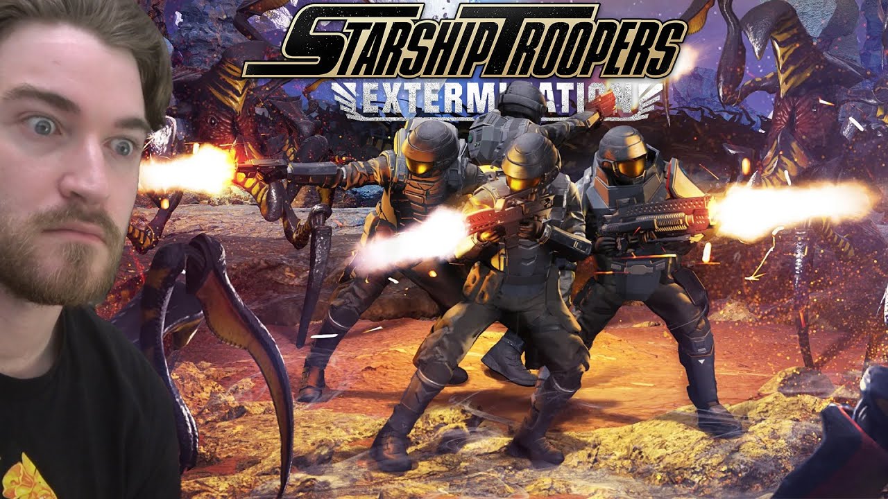 Surviving WAVES of ALIEN BUGS on a NEW PLANET in Starship Troopers Extermination EP1 - YouTube