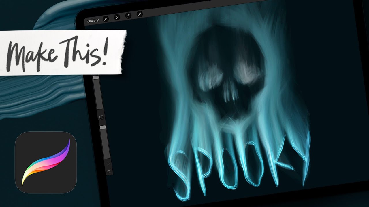 Spooky Skull Animation in Procreate | INTERMEDIATE PROCREATE TUTORIAL ...