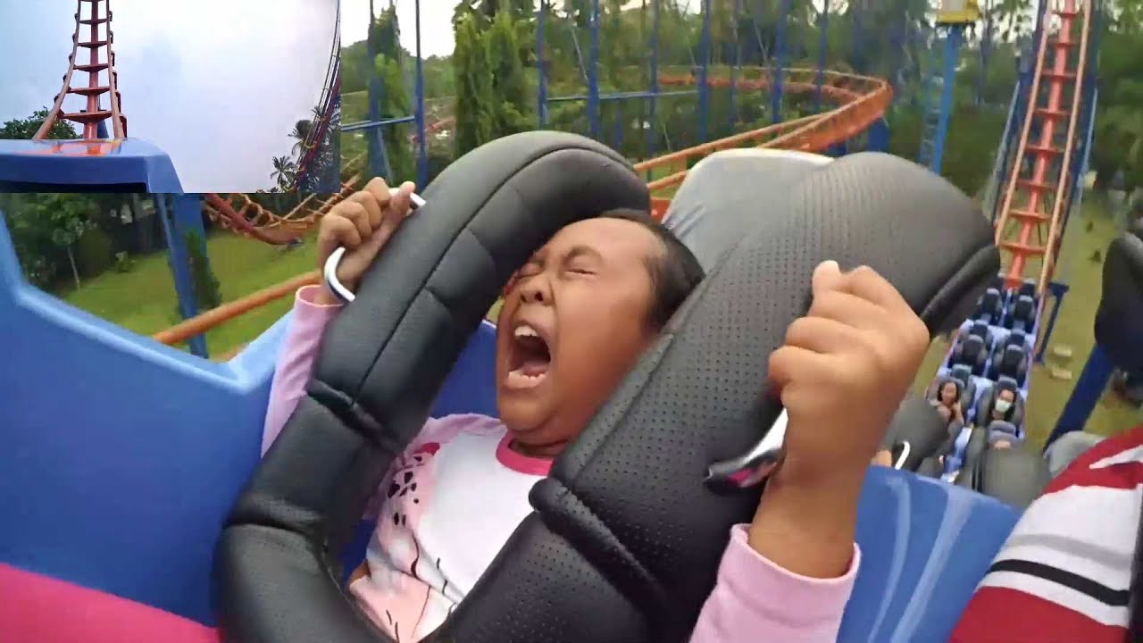 Farah Naik Halilintar & Alap-Alap Dufan - Roller coaster Challenge ...