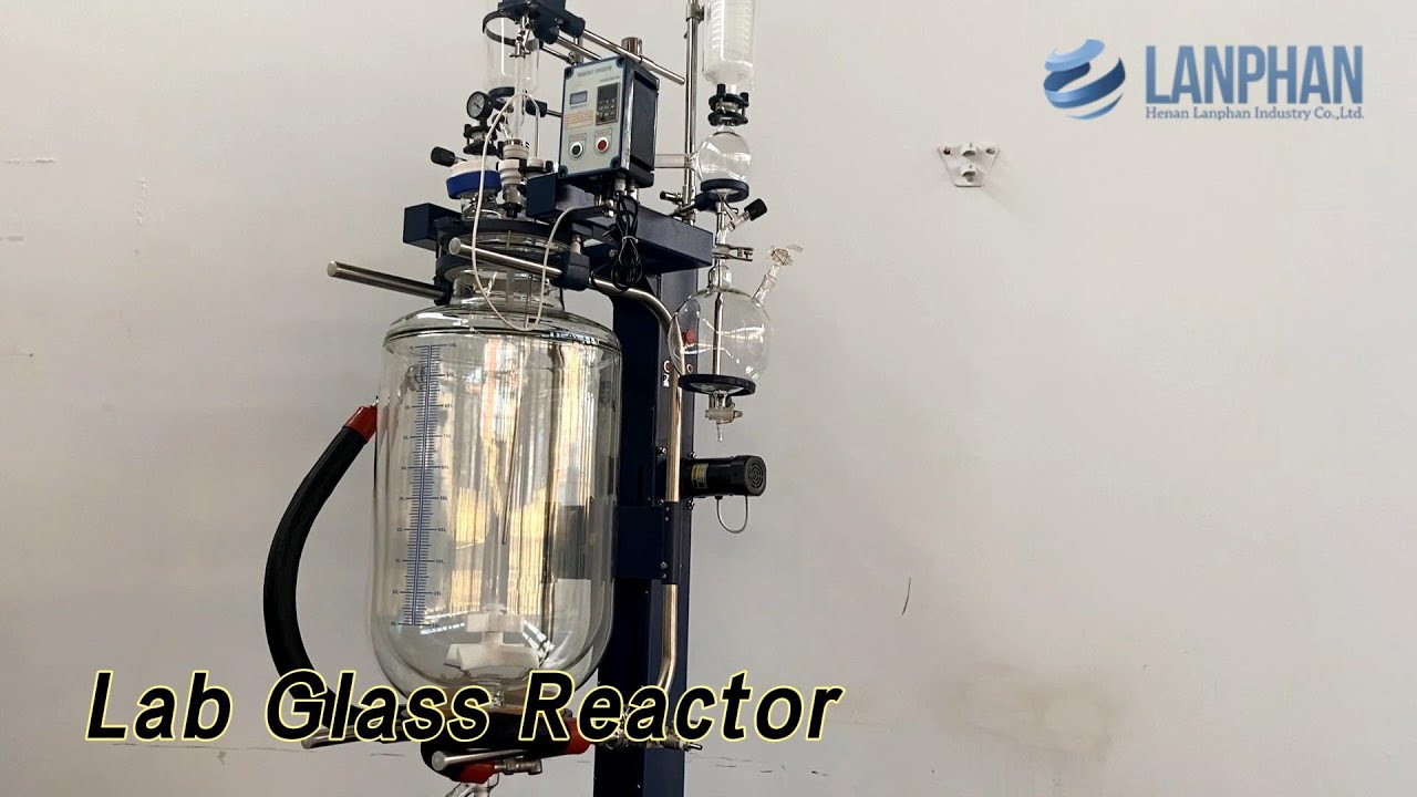Lifting Lab Glass Reactor 50L Double Jacketed Crystallization - YouTube