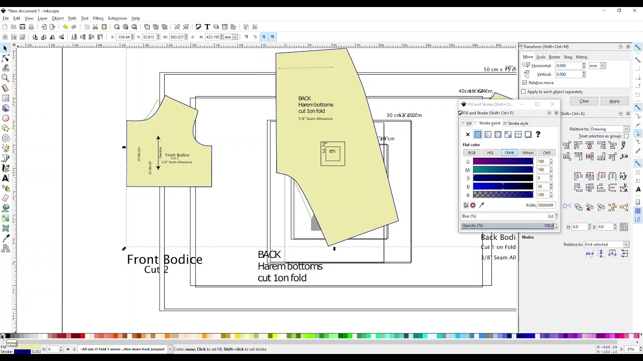 how to use inkscape to select size layers from A0 pdf - YouTube