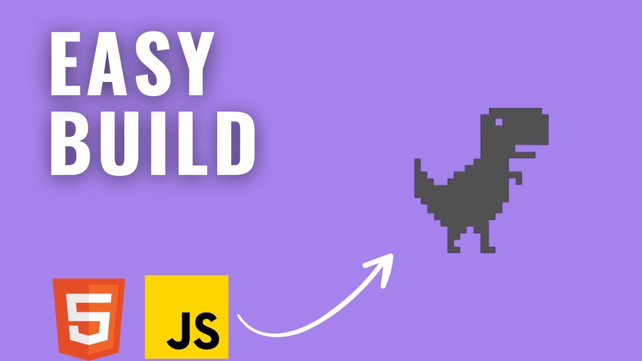 Chrome Dinosaur Tutorial Beginner Javascript Game Youtube