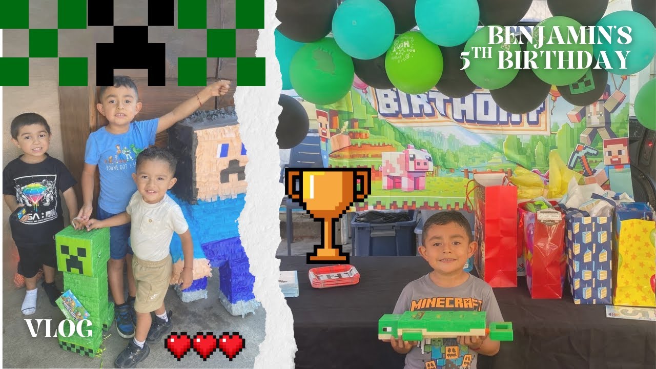 Celebrating My Son | Minecraft Bday Theme - YouTube