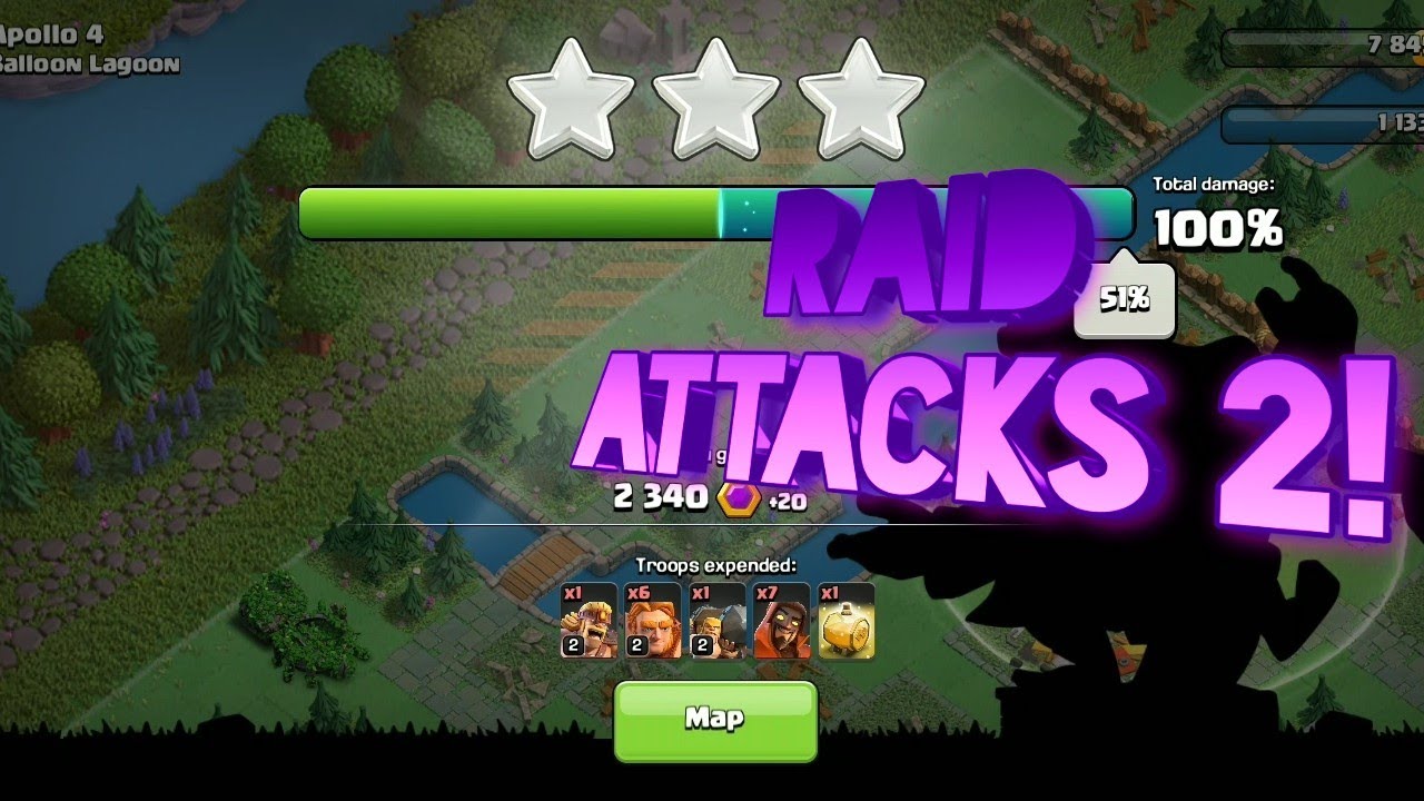 raid attacks 2! (clash of clans) - YouTube