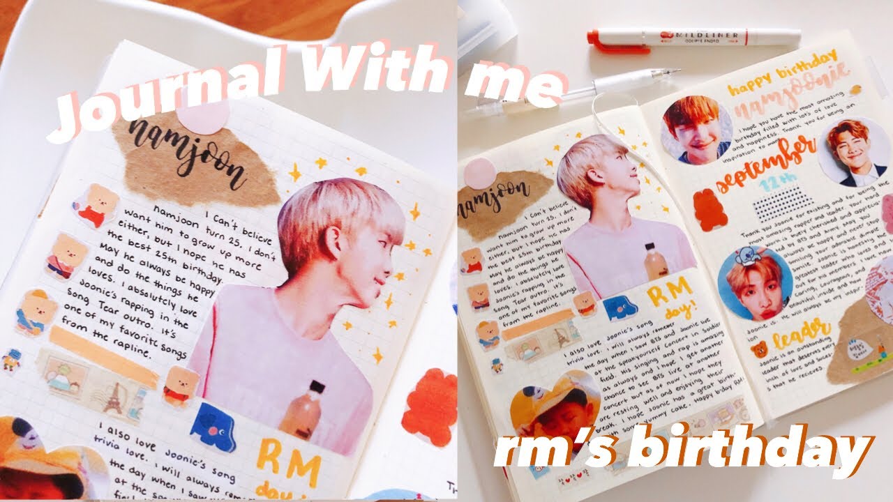 kpop journal with me #2 🌞 RM’s Birthday! - YouTube