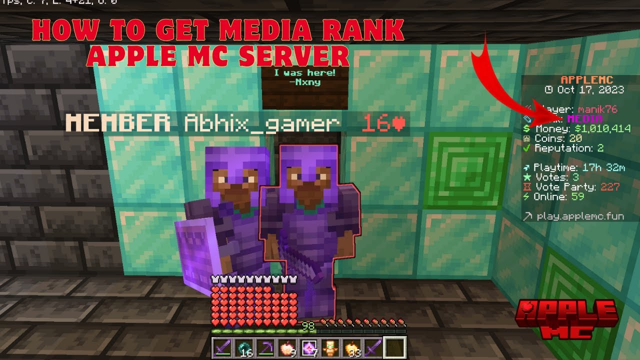 How To Get Media Rank Apple MC Server #applemc - YouTube