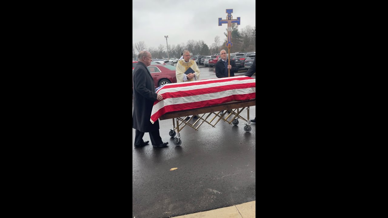 McBeath Military Funeral processional, guns, taps, flyover - YouTube