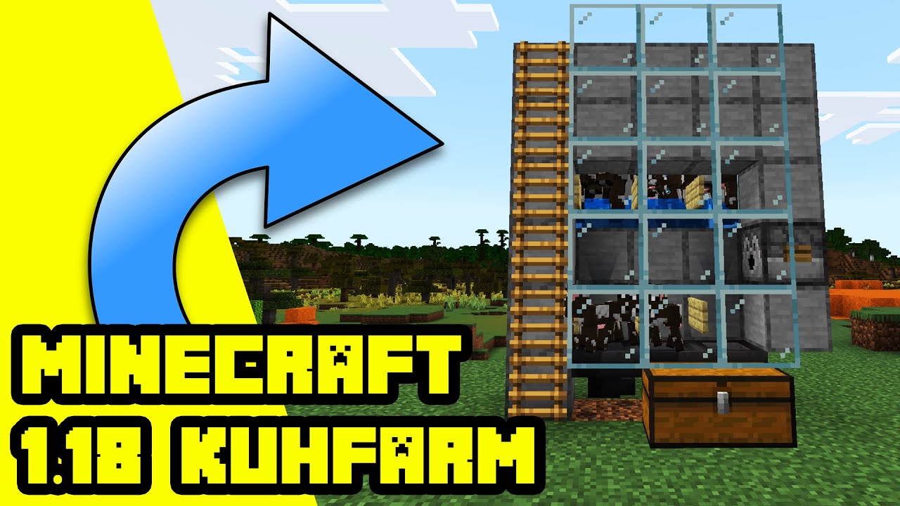 Wie Baut Man eine Kuh Farm In Minecraft ? neues 1.18 Design - YouTube