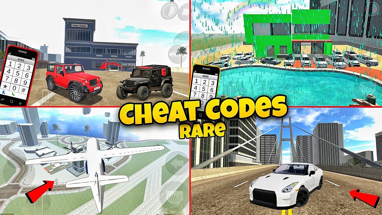 Indian Bikes Driving 3D🥰 Most Rare Cheat Codes😱 Aeroplane Drive Old Version Rain New Thar Dodes🤩 ...