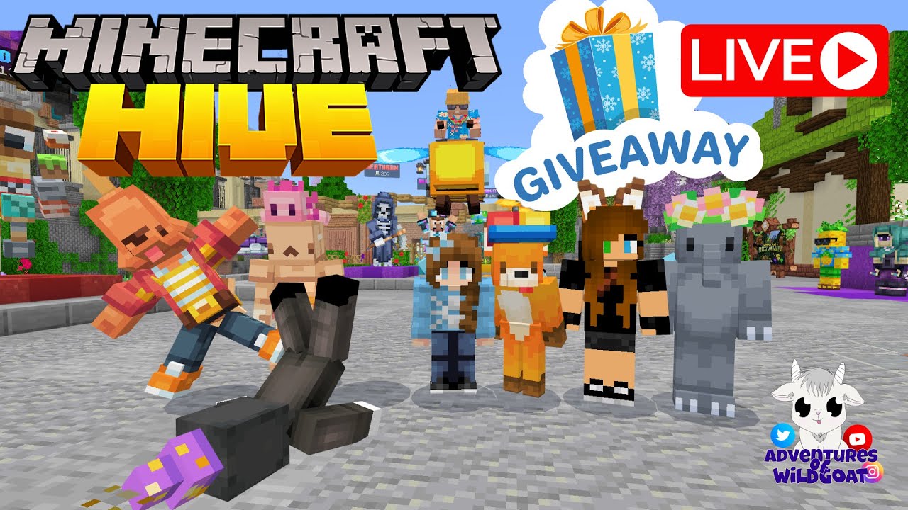 [GIVEAWAY] Minecraft Live Stream on the Hive - YouTube
