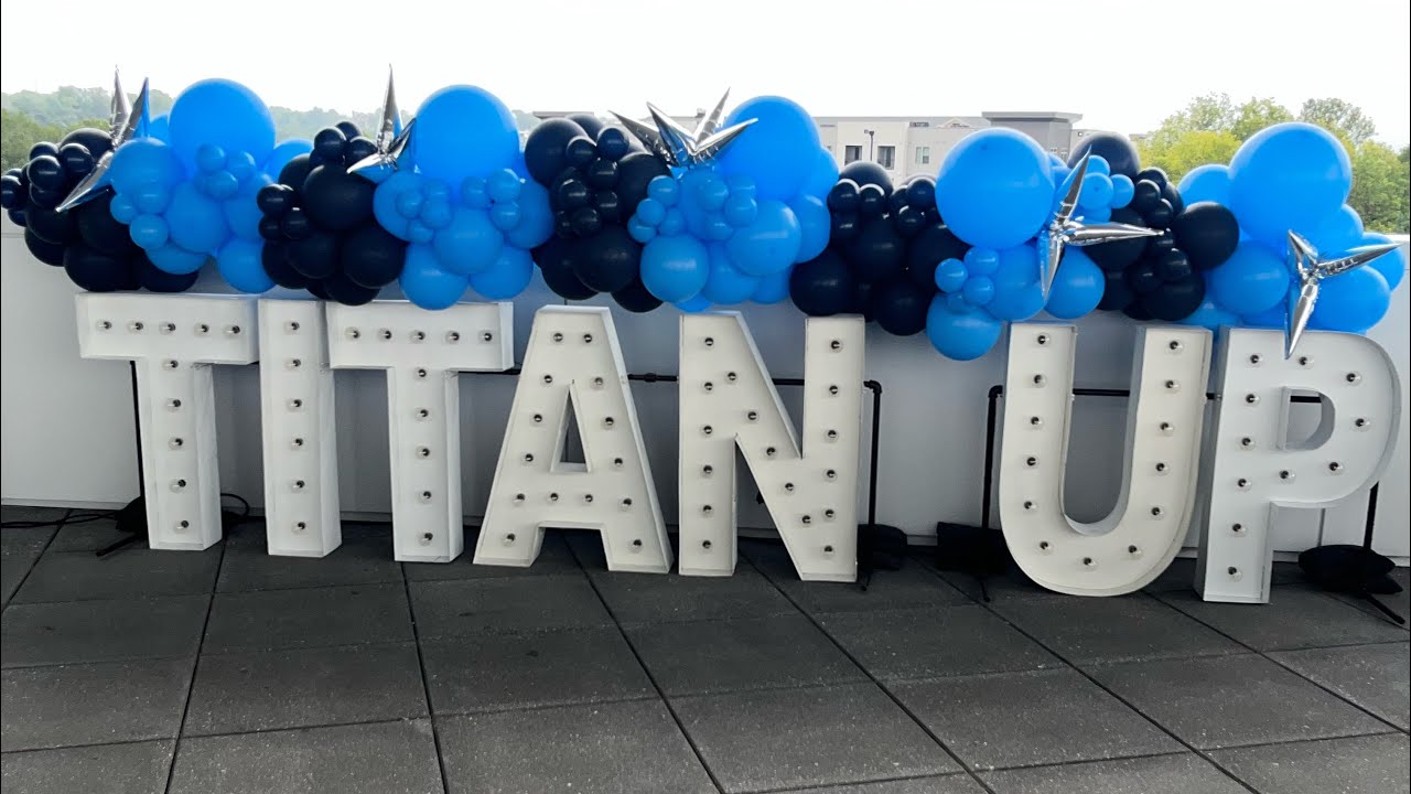 Balloon setup Tennessee Titans GM 💙 - YouTube