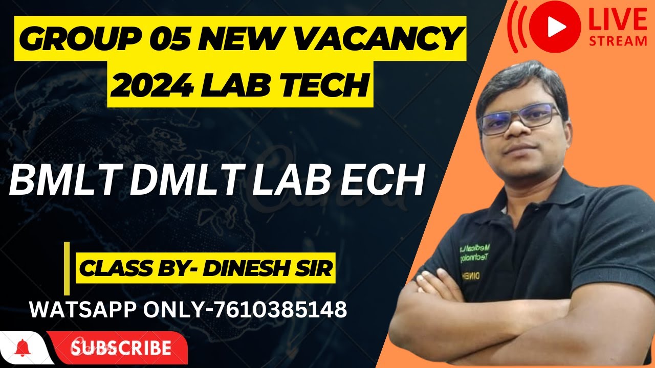 Group 5 New Vacancy 2024 Lab Technician BMLT DMLT - YouTube