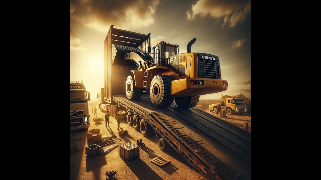 Unbelievable Wheel Loader Offloading Skills from Trailer - YouTube