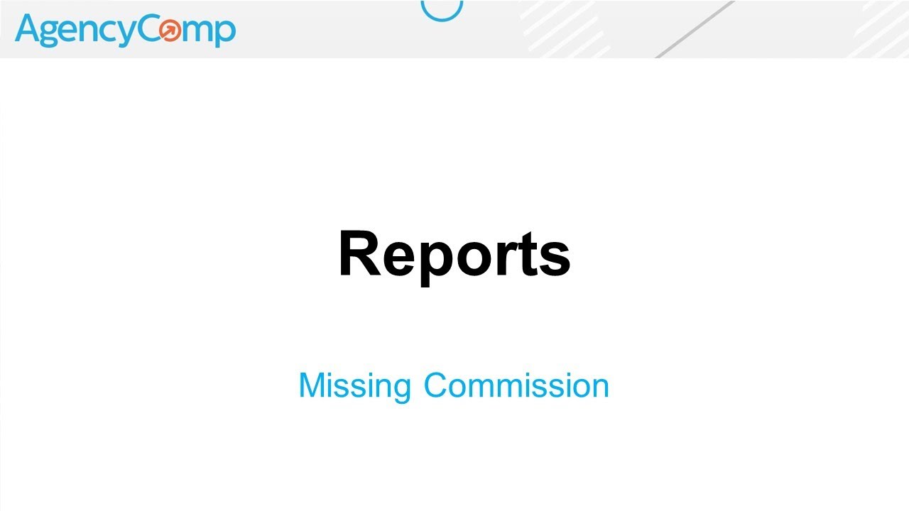 Reports - Missing Commission - YouTube