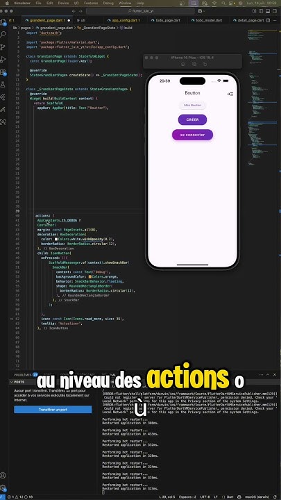 Comment avoir un mode DEBUG à l'intérieur d'une application mobile ? #flutter #tutorial #code ...