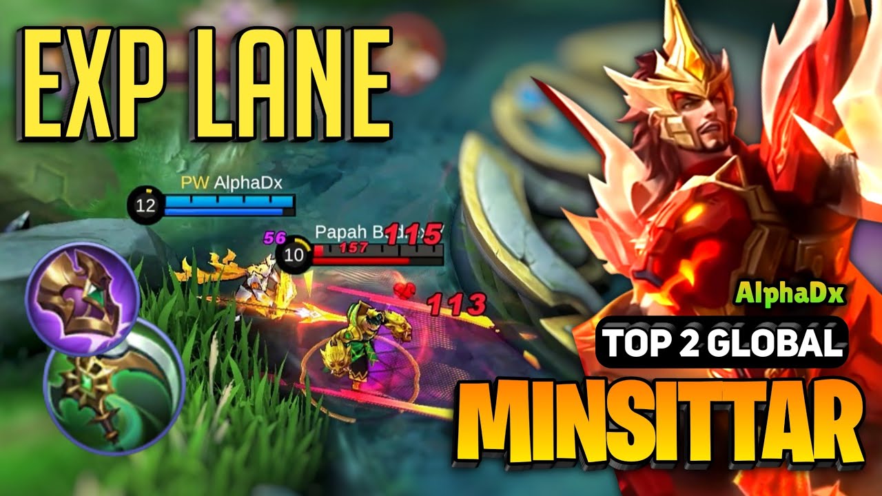 EXP LANE! Minsittar Best Build 2022 [ Top 1 Global Minsittar Gameplay ...