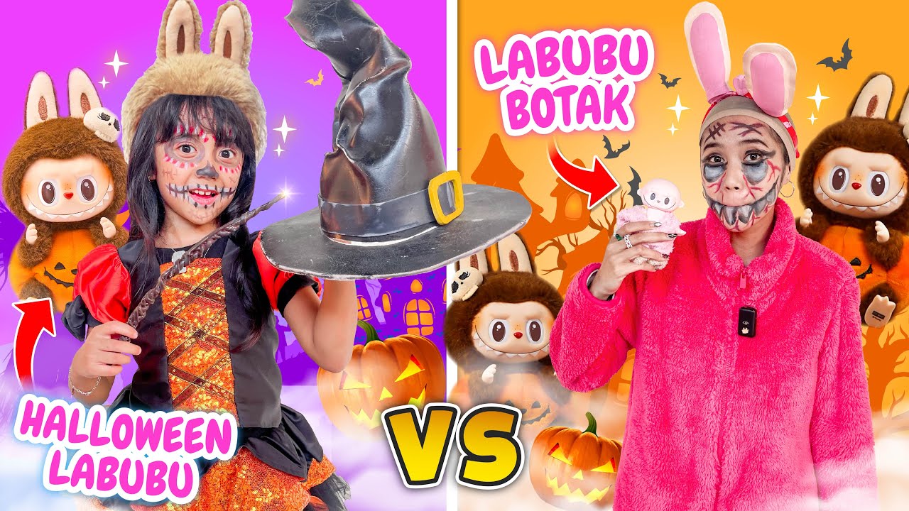 SAMANTHA JUARA LABUBU HALLOWEEN KOSTUM ! ADA LABUBU BOTAK SERAM ...