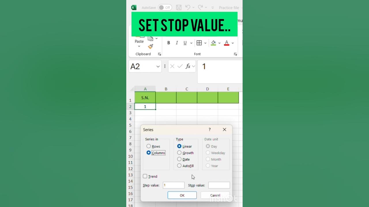 "Automate Serial Numbers in Excel with Ease! 💻" #excel #excelyourself #exceltips - YouTube